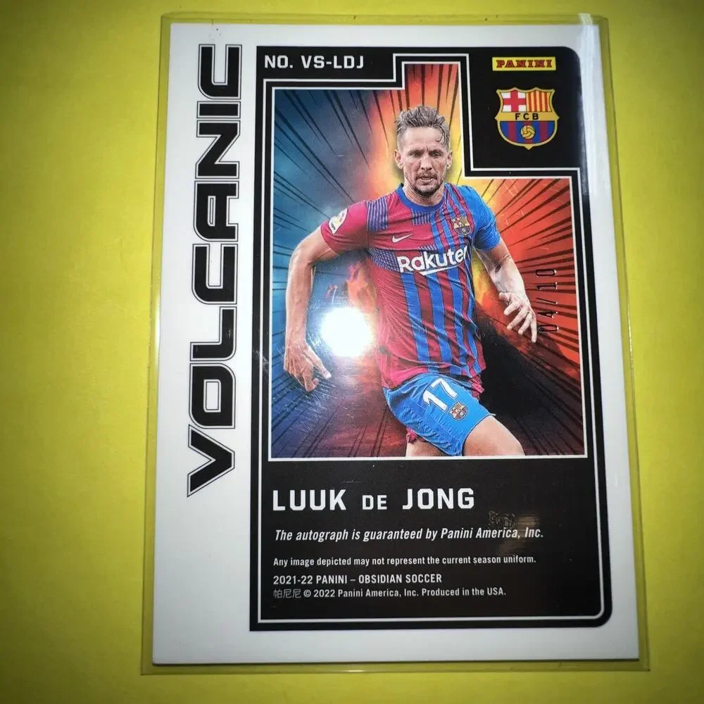 Toys | 22122 Panini Obsidian Volcanic Auto Luuk De Jong Yellow Electric ...